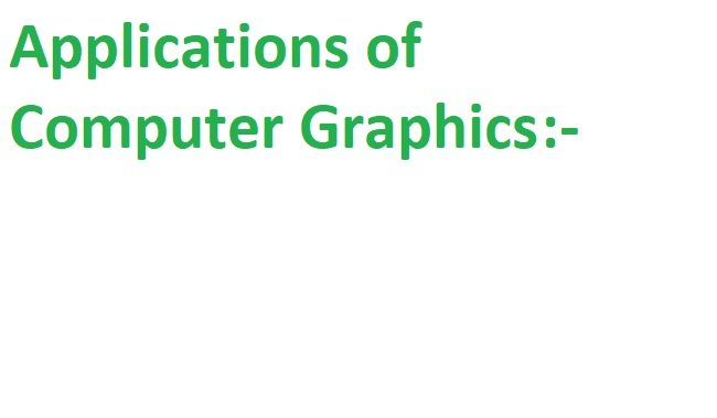 Applications Of Computer Graphics